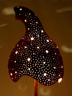 Lampe en calebasse sur Pied Exit