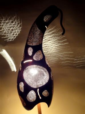Lampe sur Pied en calebasse Racines