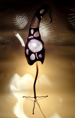 Lampe sur Pied en calebasse Racines