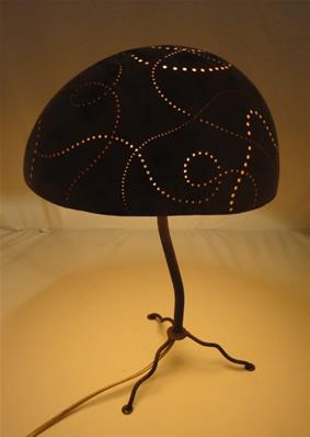 Lampe sur Pied en calebasse